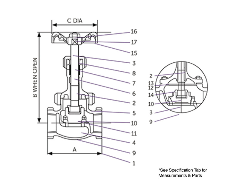 2" BSPT D46 PN40 Bronze Globe Valve