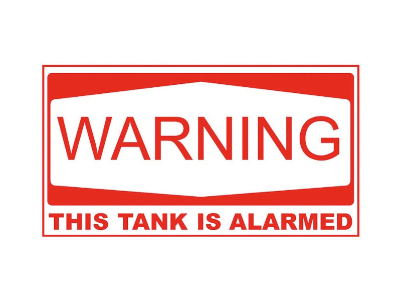 Anti-theft Tank Warning Labels (5 pack)