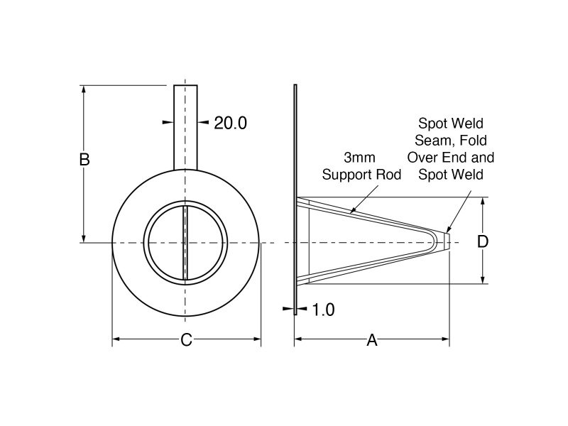 80mm PN16 Top Hat Gas Commissioning Filters from IBHS