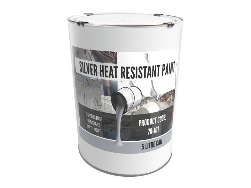 Silver Heat Resistant Paint - 5 Ltr 400°C