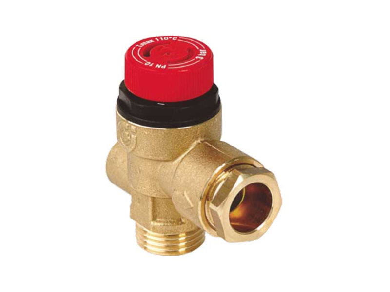 1/2"x 1/2" Safety Relief Valve 3 Bar c/w Gauge