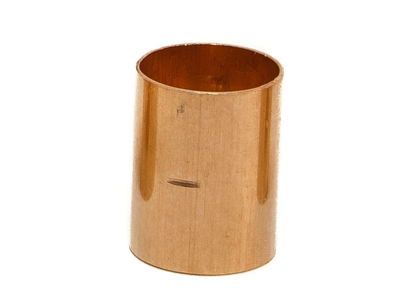 Plain Copper Straight Coupling for Tundish 28mm