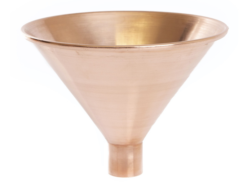 Round Copper Tundish with 42mm Dia.Plain Tail P4378 from IBHS Ltd