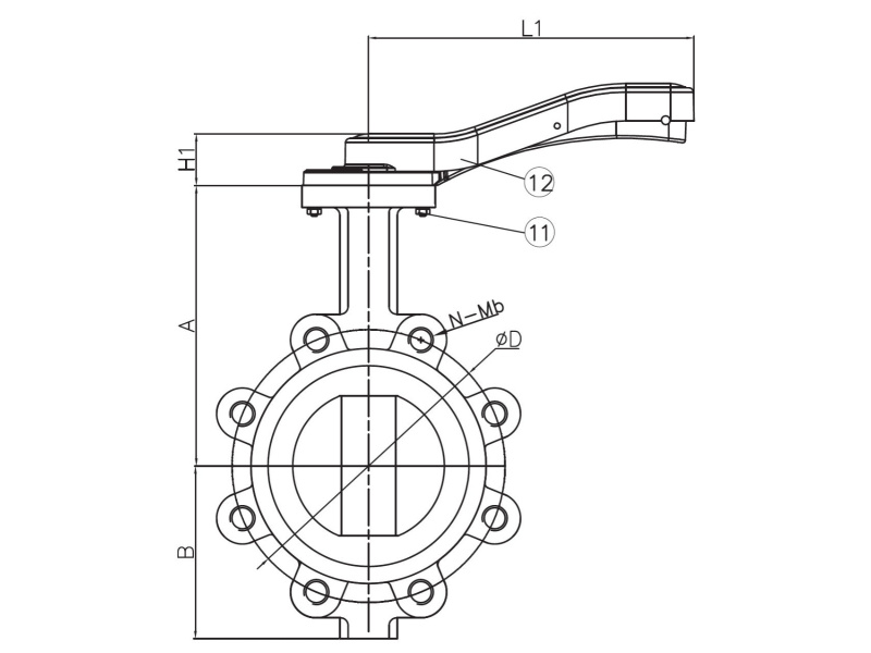 3" Gas Isolation Fully Lugged Butterfly Valve from IBHS Ltd