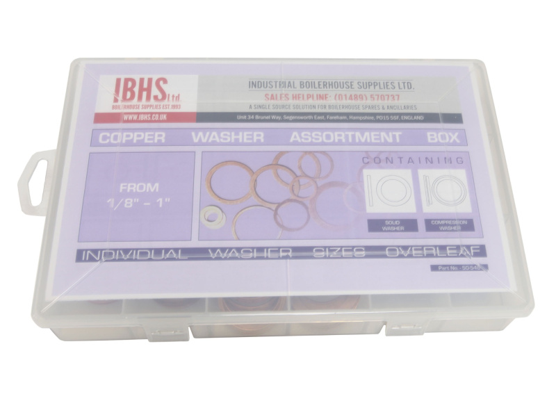 Copper Washer Kit 150 PCE - Mixed 15 Types