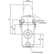 3/4" BSP Screwed Simplex Oil Filter W/ 60 Mesh Basket
