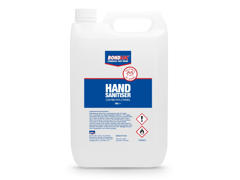 Hand Sanitiser 80% Ethanol 5 Litres