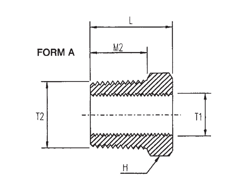 1/2" BSPT Male - 1/4" BSPP Female Reducing Bush