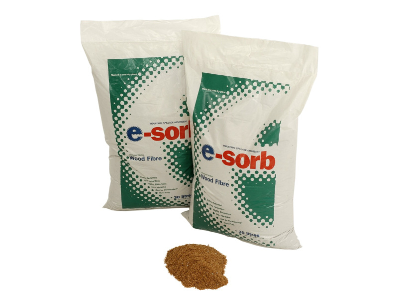 E-SORB Fire Retardant Wood Fibre Granules - 30L from IBHS Ltd