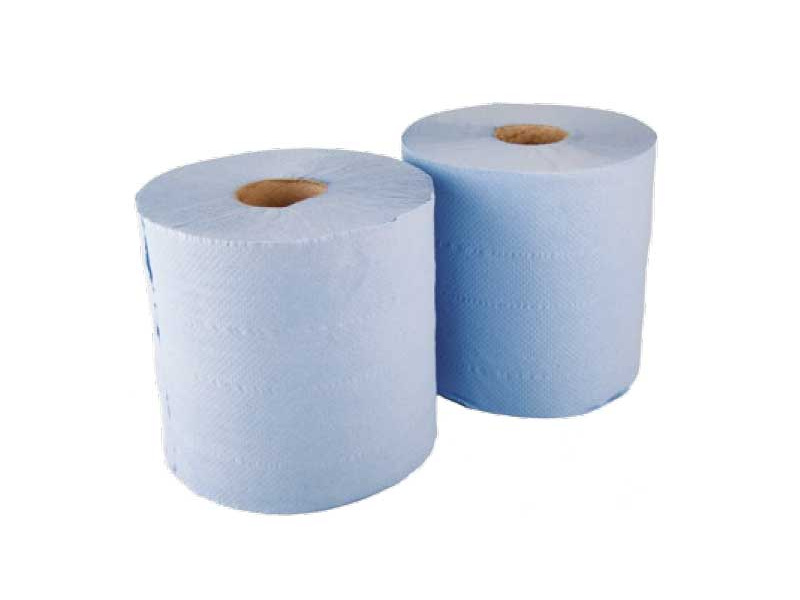 Blue Paper Roll 2-Ply - 20cm Wide - 6 x 150M Roll