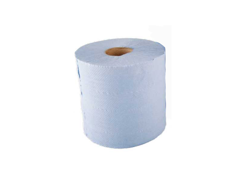 Blue Paper Roll 2-Ply- 28cm Wide - x 1000 Sheet Rolls
