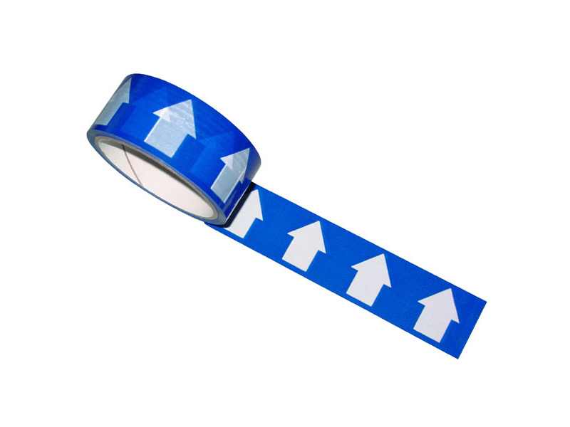 Blue/White Arrow Direction Tape - 38mm x 33M Roll