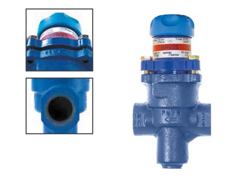 1" BSP BRV2S Pressure Reducing Valve With Green Spring