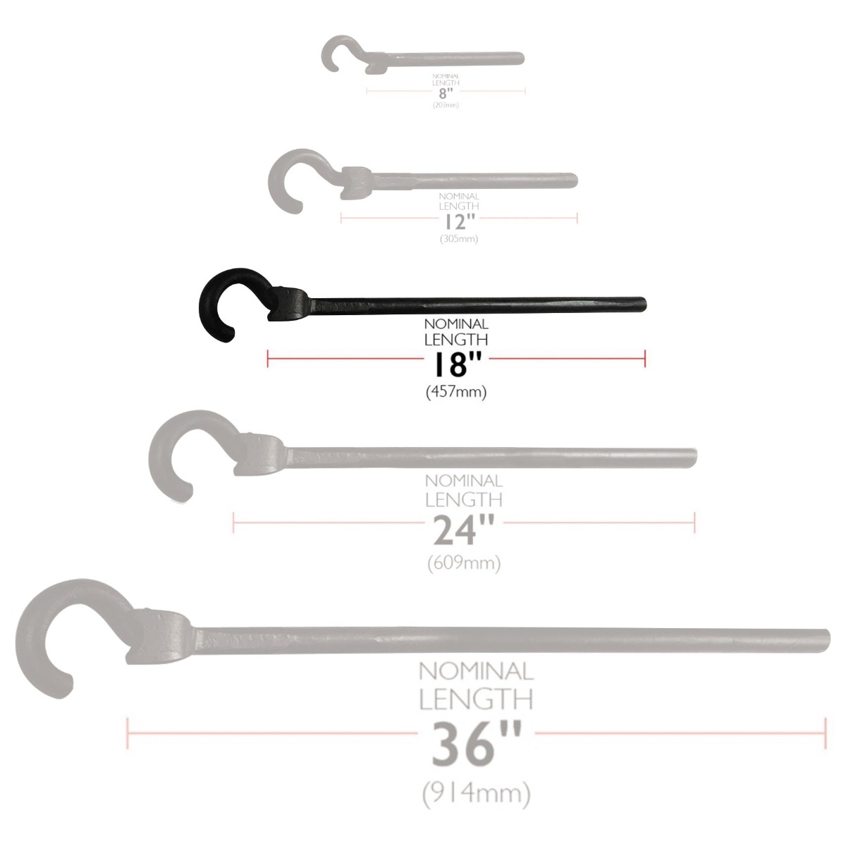 18" Drop Forged One Piece Steel Valve Wheel Key from IBHS Ltd