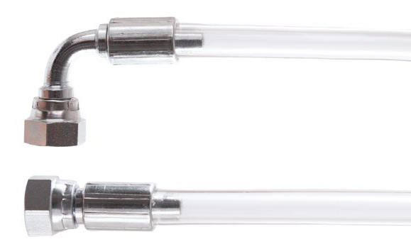 Sight Flex Oil Line 1/4" Angled Female x 1/4" STR Female 600