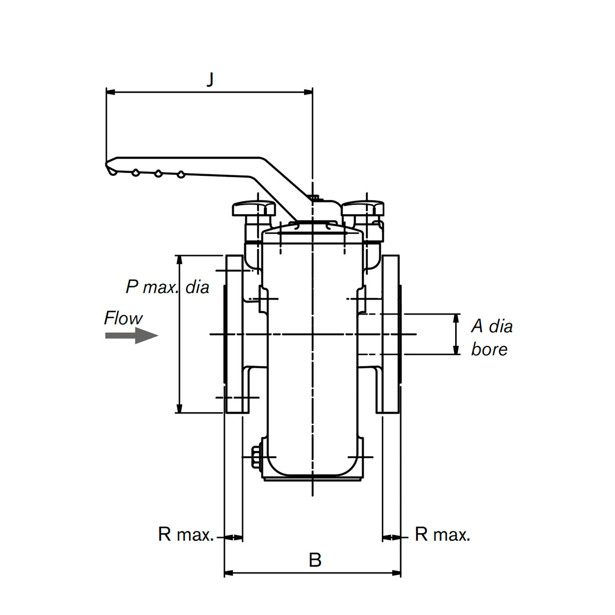 80mm Flanged PN16 Duplex Oil Filter C/W 60 Mesh Baskets