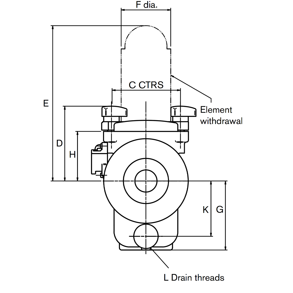 40mm Flanged PN16 Simplex Oil Filter C/W 60 Mesh Basket