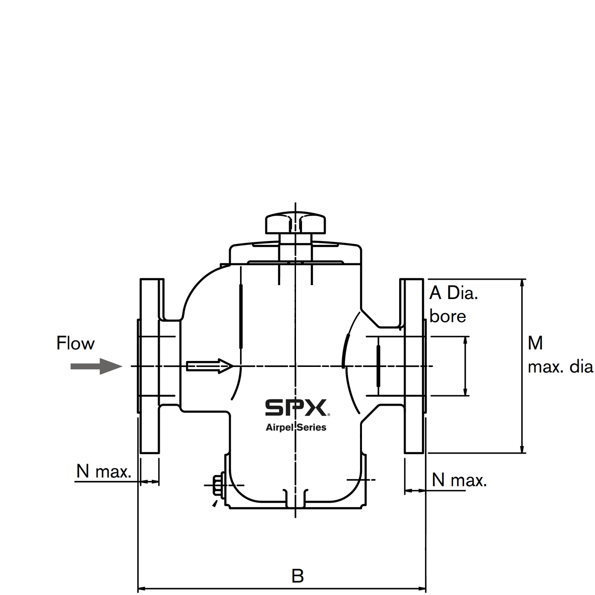 40mm Flanged PN16 Simplex Oil Filter C/W 60 Mesh Basket