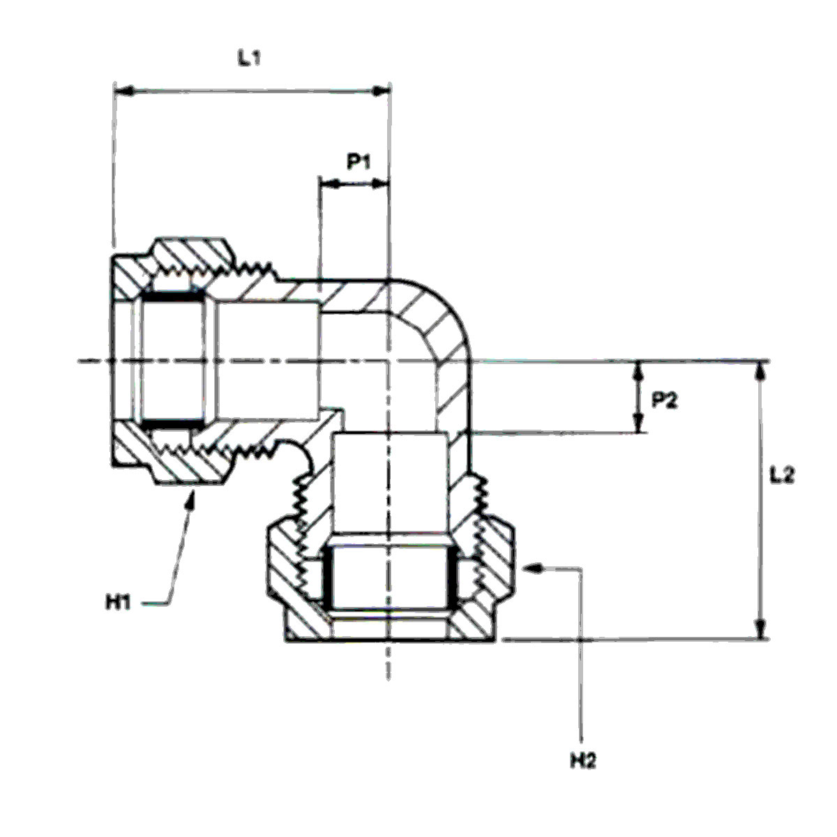 1/2" OD Elbow Compression