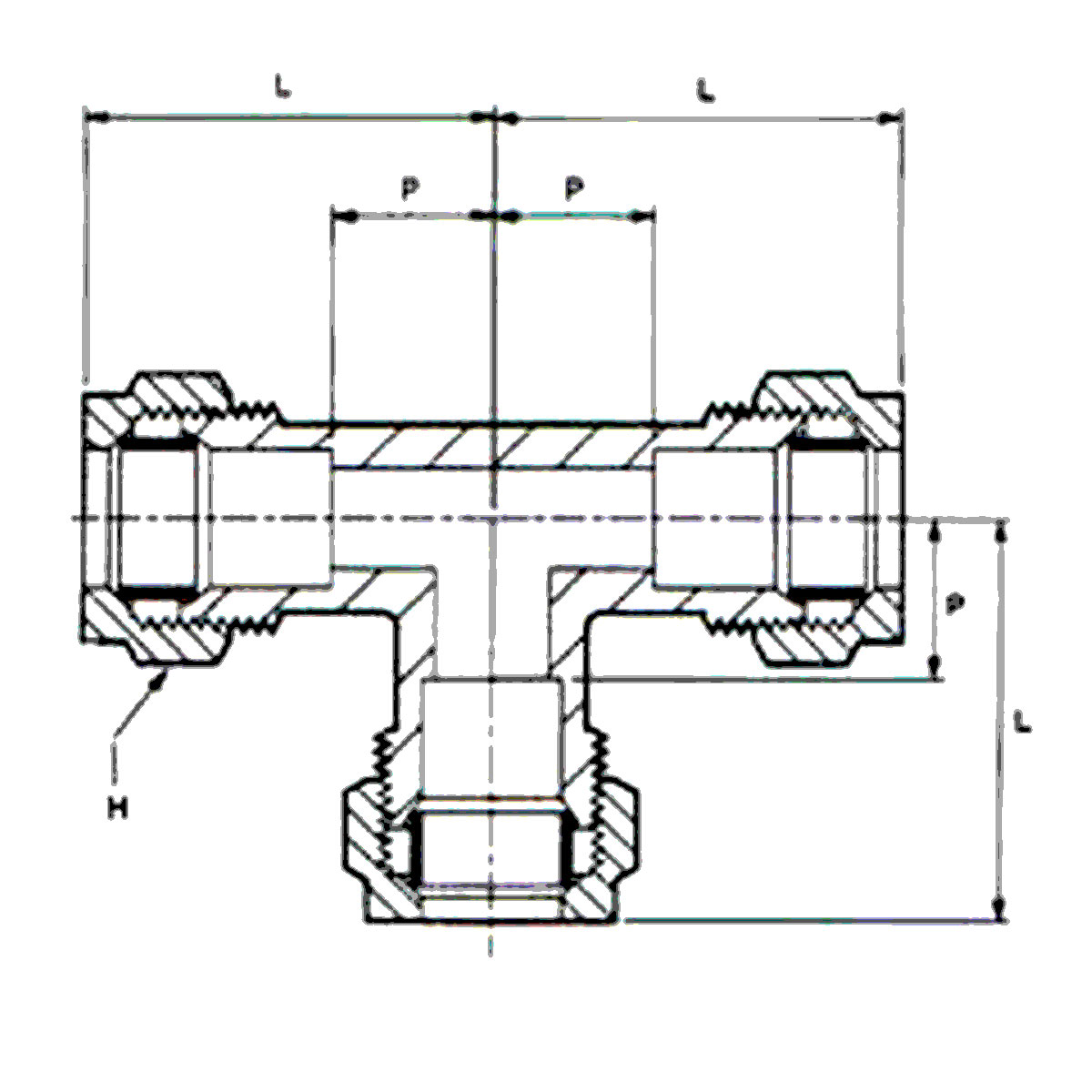 1/4" OD Equal Tee Compression