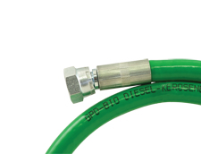 Flexible Green Oil Line 1/4" M St x 1/4" F St x 1000mm Long