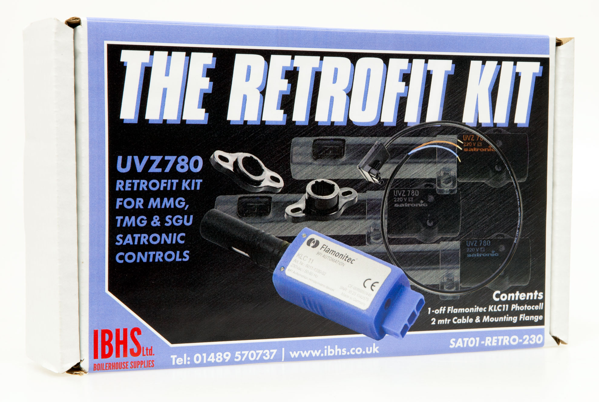 UVZ780 Retrofit Kit for MMG, TMG & SGU 230v Satronic Controls